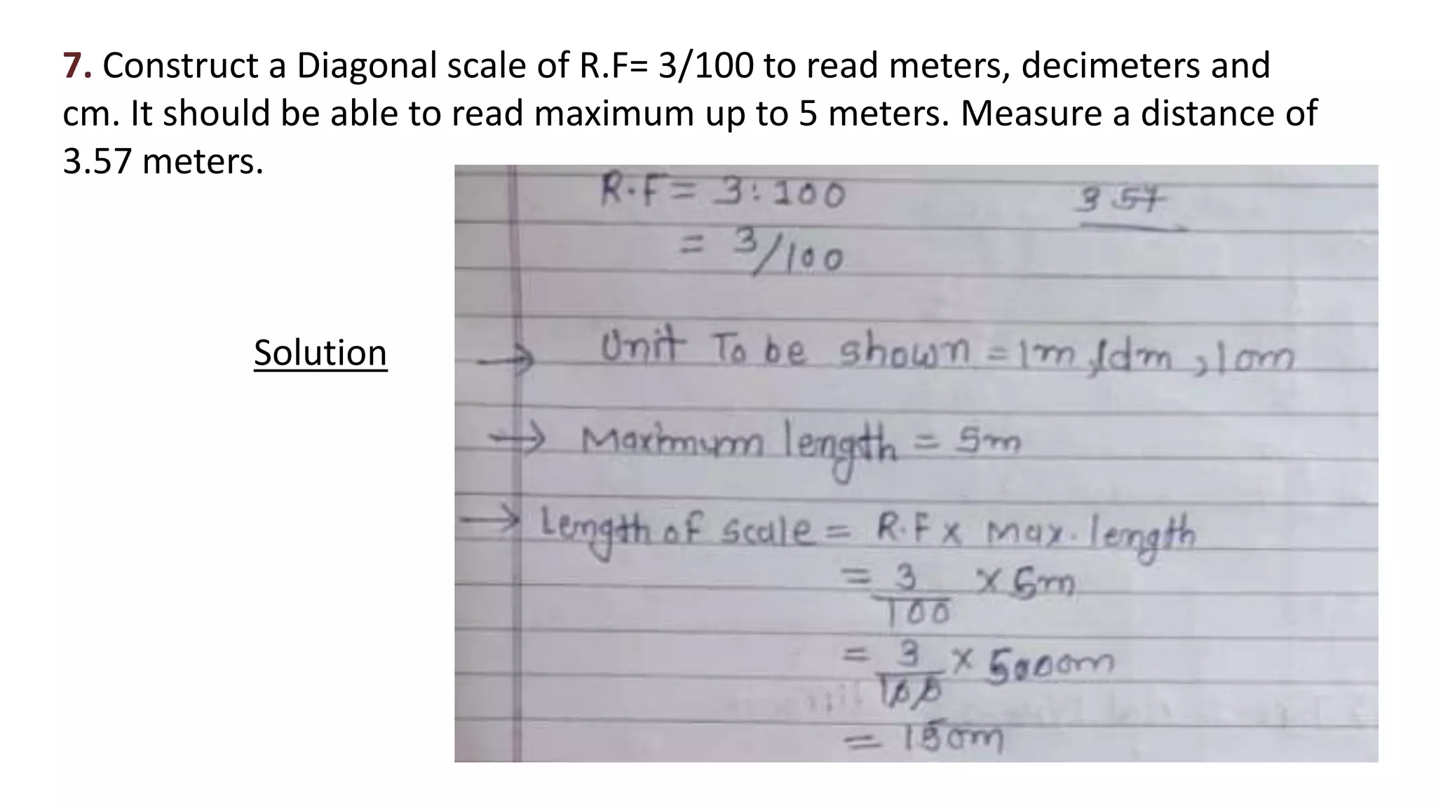 Plain scale and Diagonal Scale Engineering Graphics | PPTX