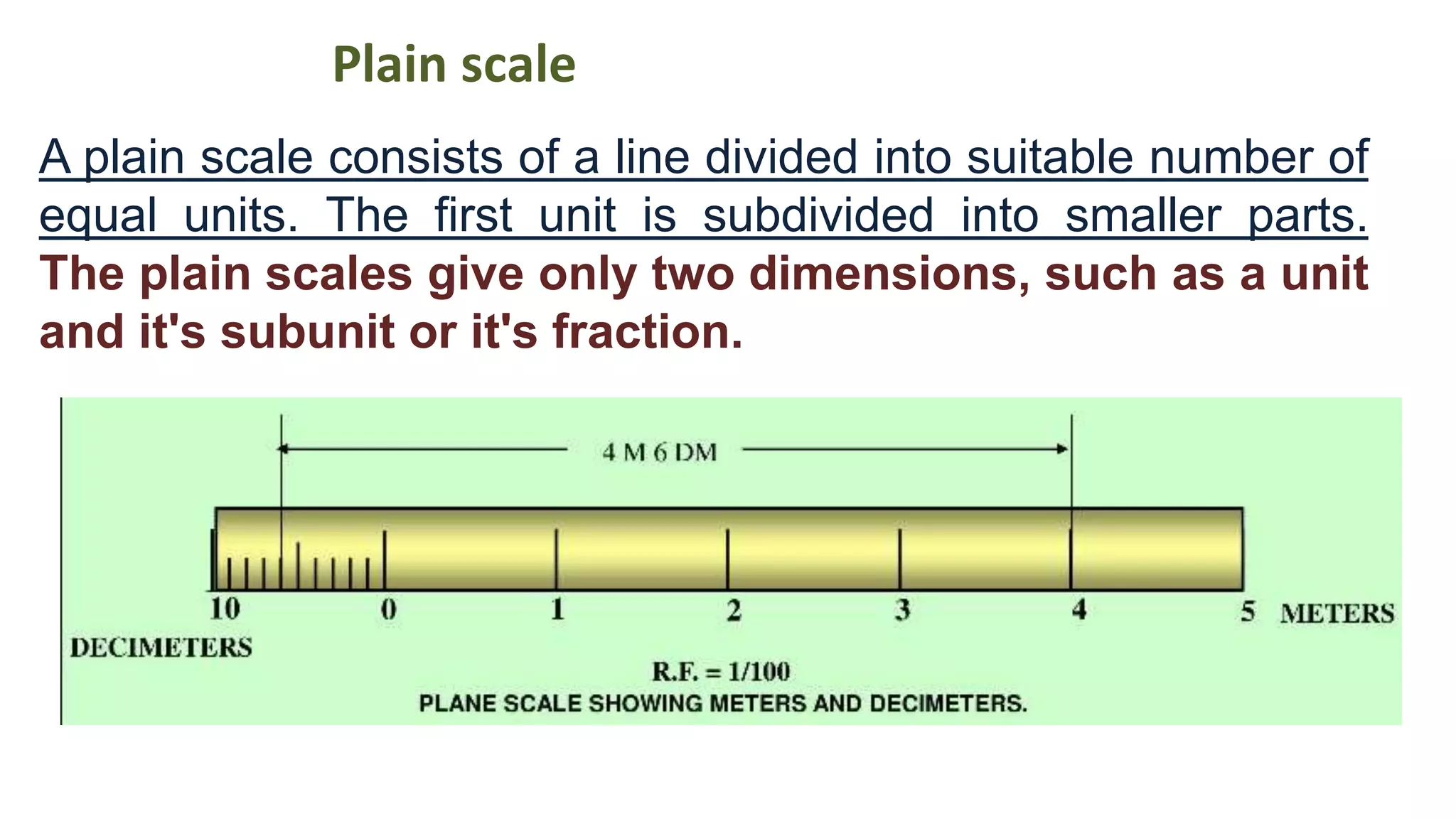 Plain scale and Diagonal Scale Engineering Graphics | PPTX