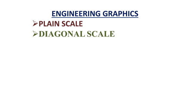 Plain Scale And Diagonal Scale Engineering Graphics Pptx 3 D Graphics Computer Software