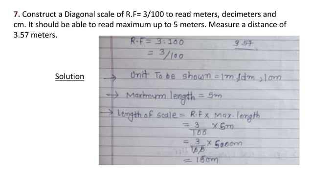 Plain Scale And Diagonal Scale Engineering Graphics Pptx 3 D Graphics Computer Software