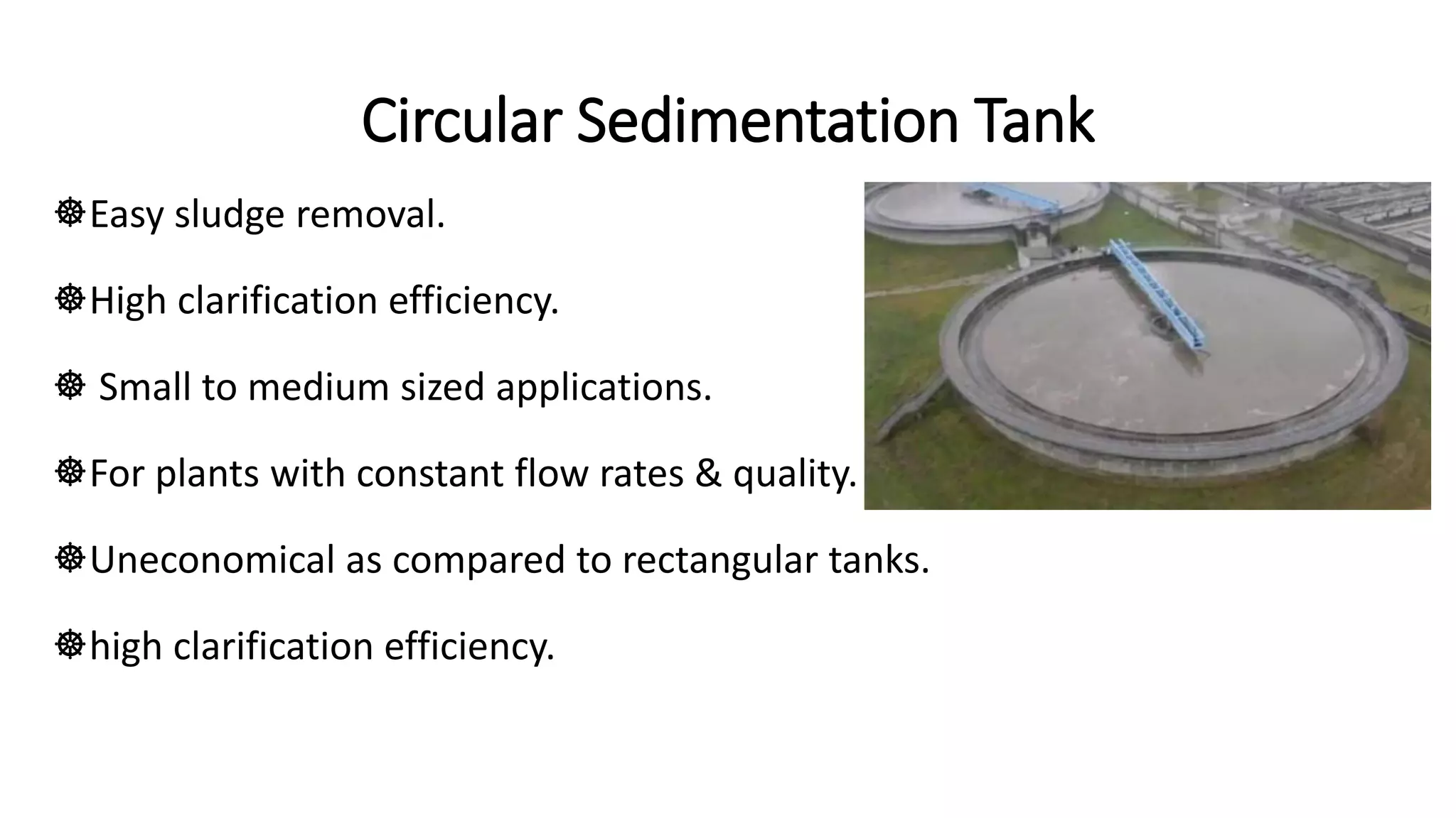 Plain sedimentation tanks ,Types & Design considerations | PDF