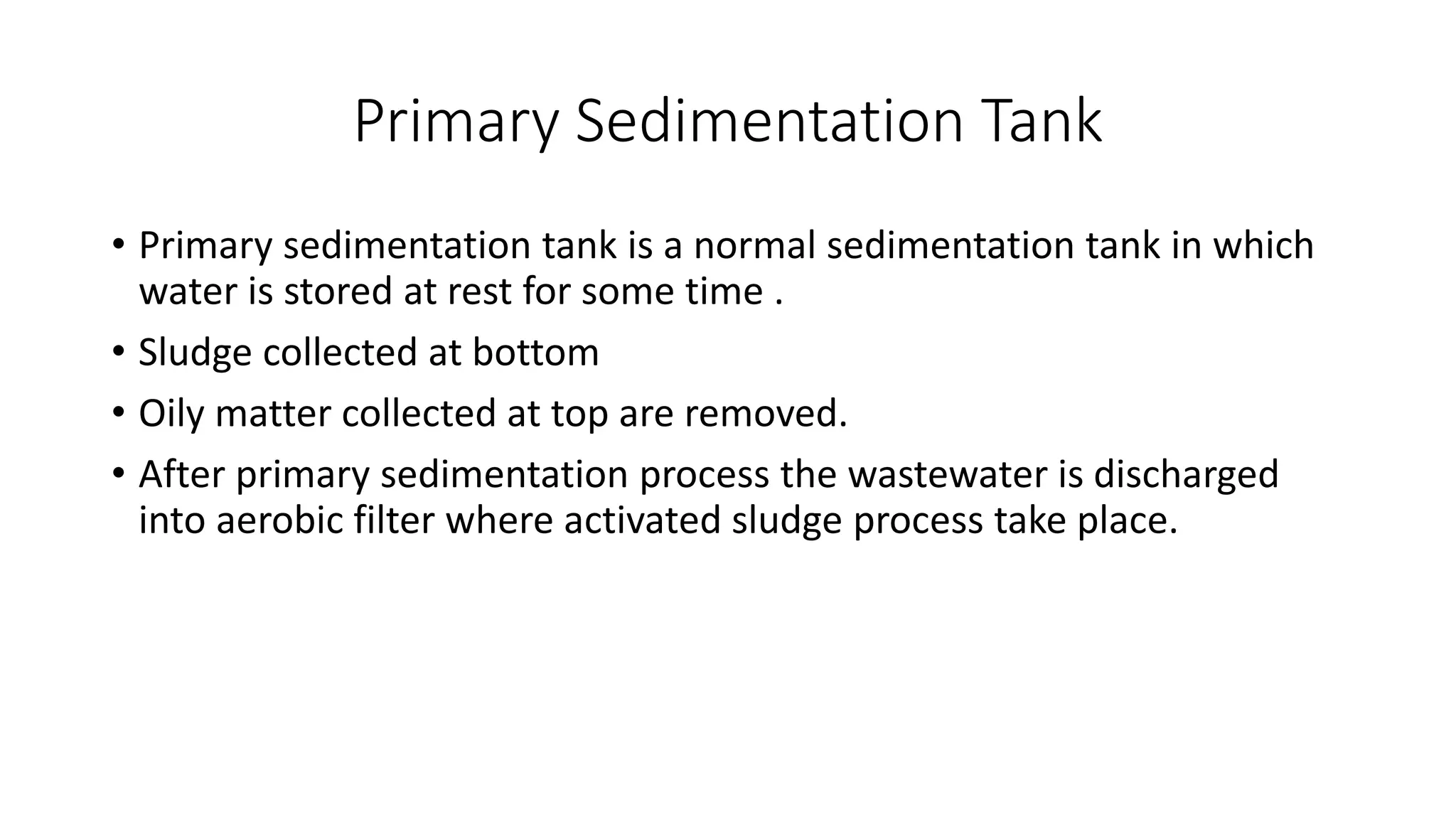 Plain sedimentation tanks ,Types & Design considerations | PDF