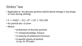 Plain sedimentation tanks ,Types & Design considerations | PDF