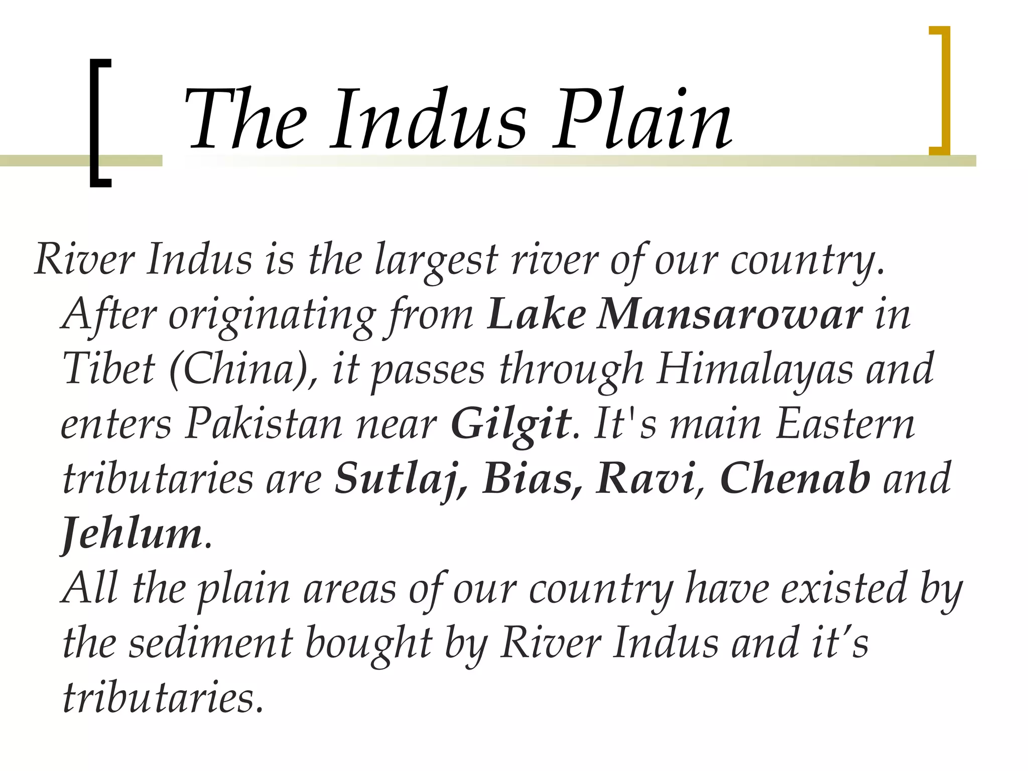 Plains, plateaus and deserts in pakistan | PPT