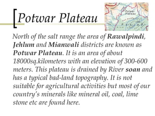 Plains, plateaus and deserts in pakistan | PPT