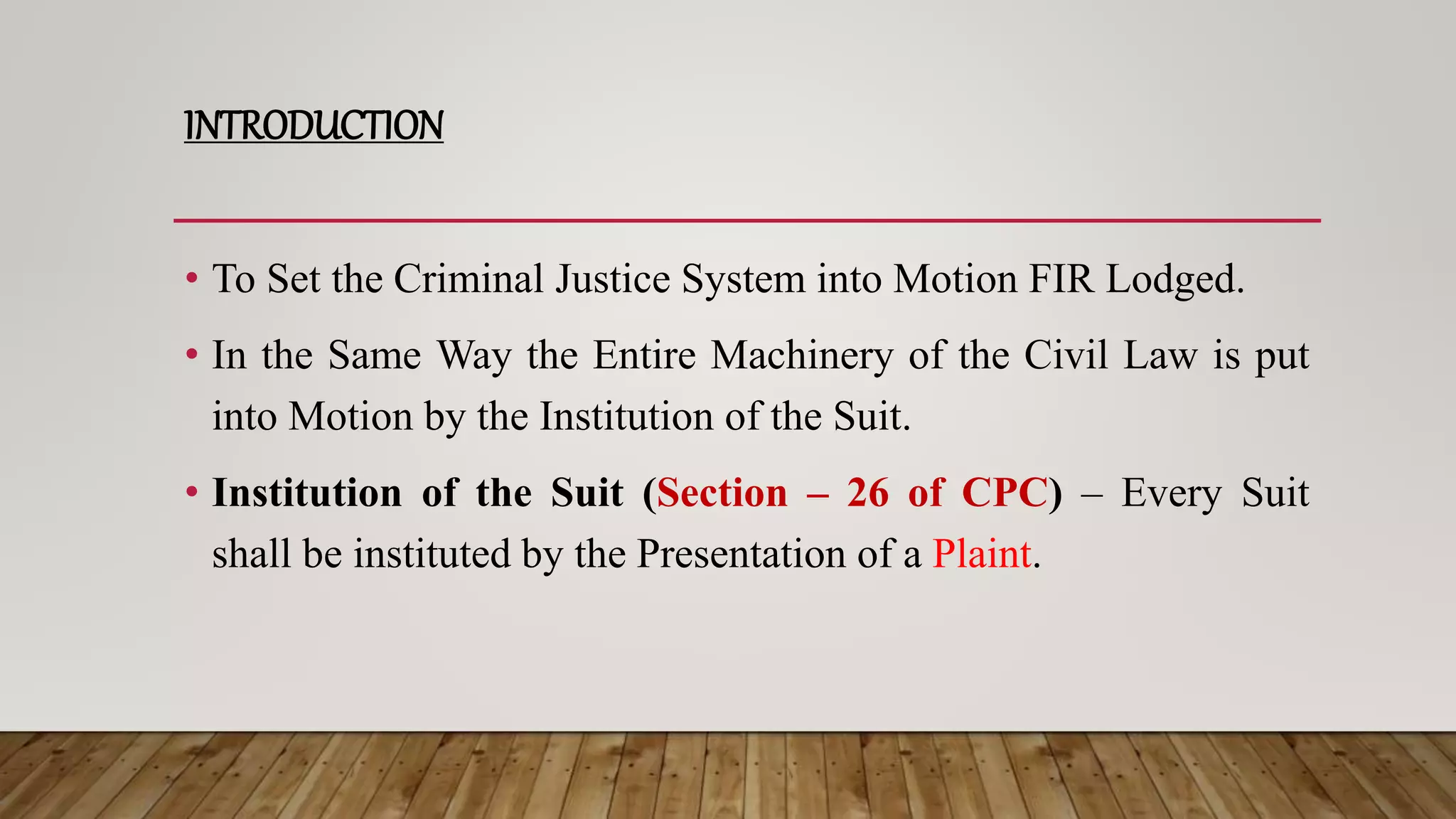 PLAINT BY DEEPAK KUMAR | PPTX