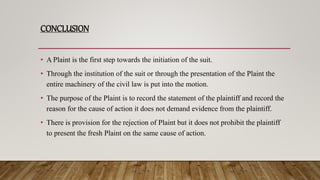 PLAINT BY DEEPAK KUMAR | PPTX