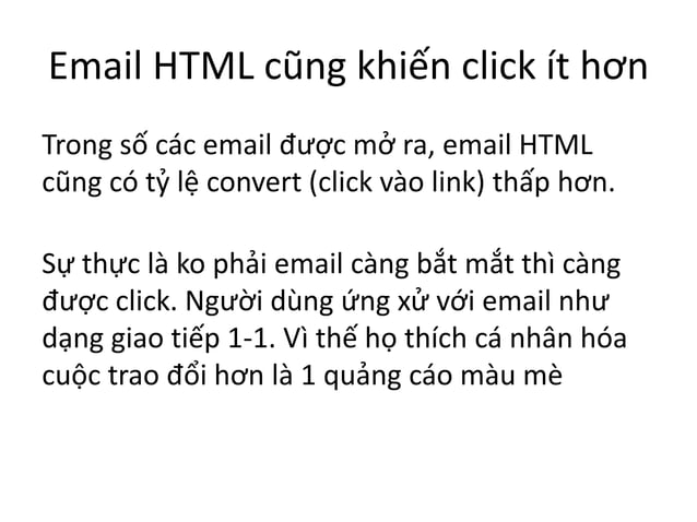Plain text or html email | PPT