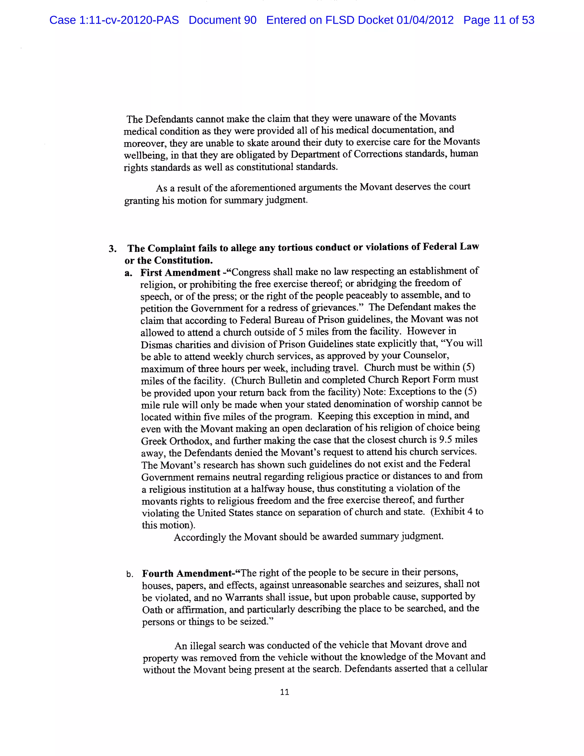 Plaintiff's response to defendant's motion for summary judgment ...