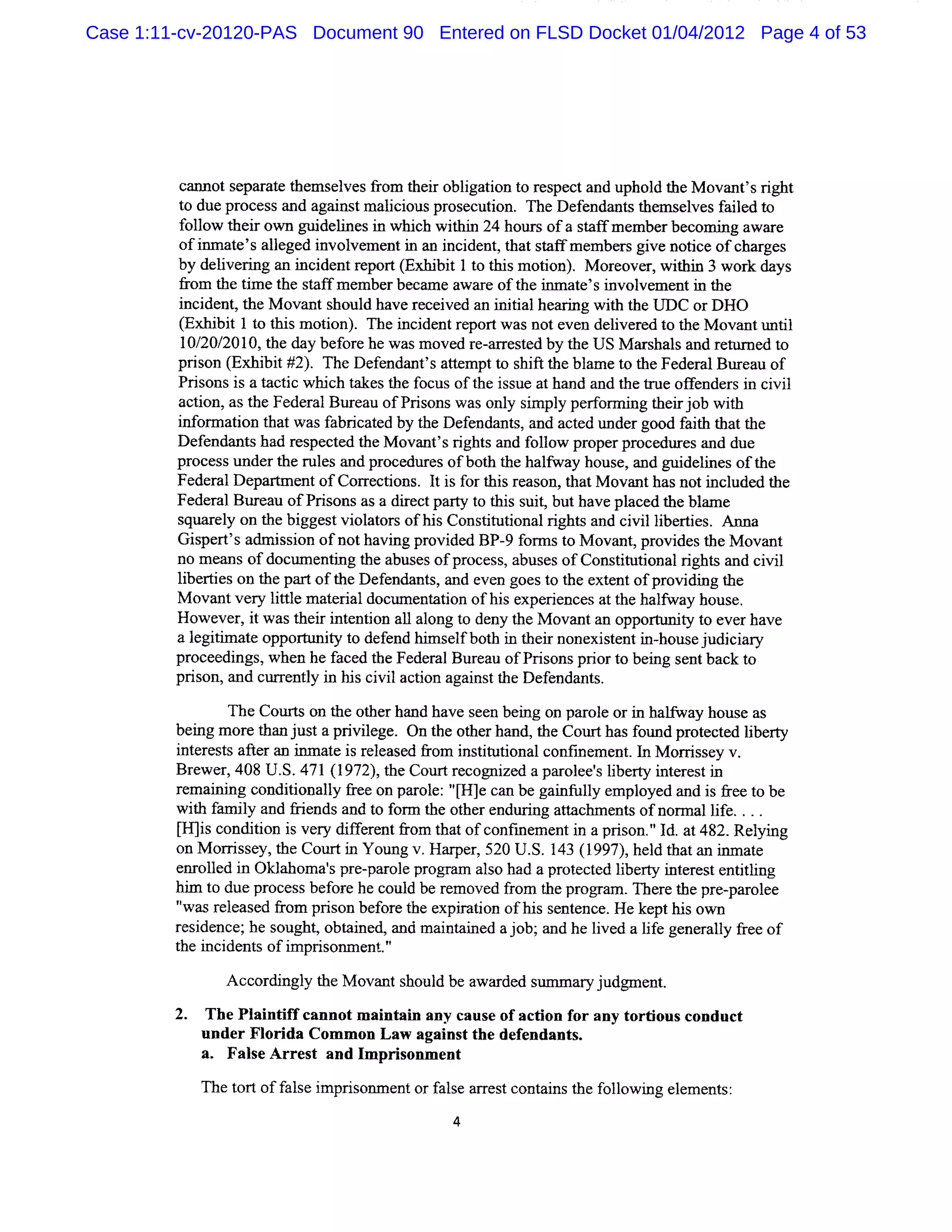 Plaintiff's response to defendant's motion for summary judgment ...