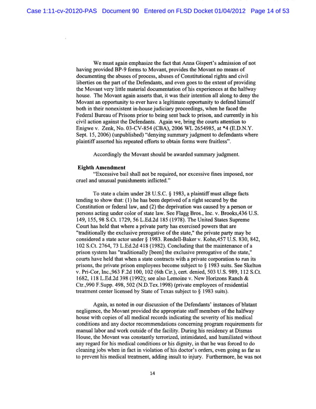 Plaintiff's response to defendant's motion for summary judgment ...