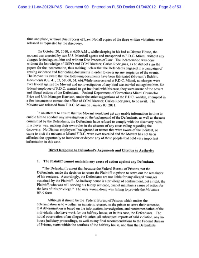 Plaintiff's response to defendant's motion for summary judgment,incoporated memorandum of law in ...