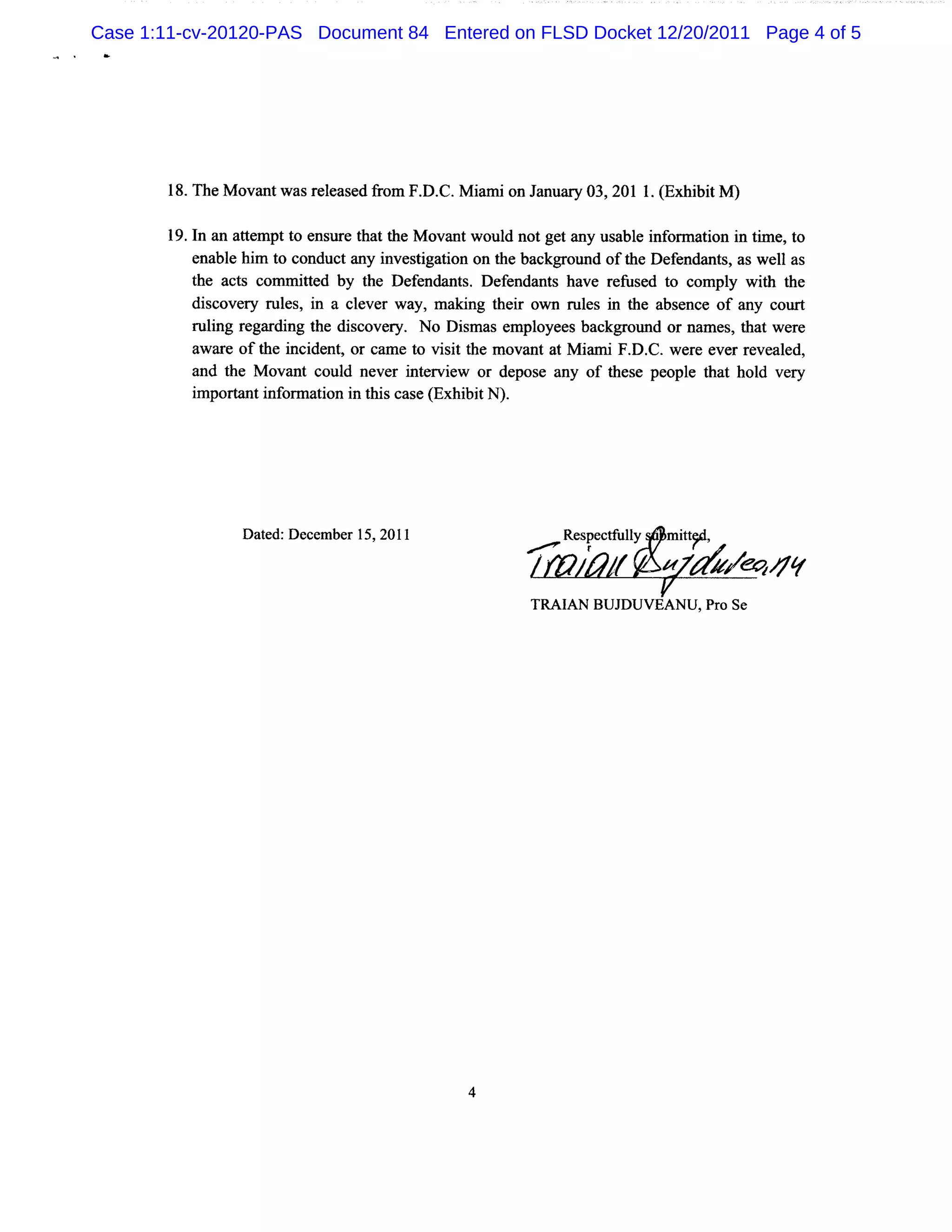 Plaintiff's statement of material facts in support of the motion for ...