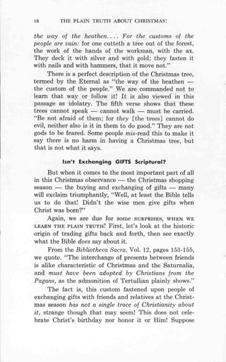 Plain truth about christmas (prelim 1970) | PDF