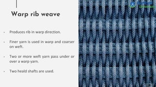 Plain weave and its applications | PPTX