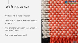 Plain weave and its applications | PPTX