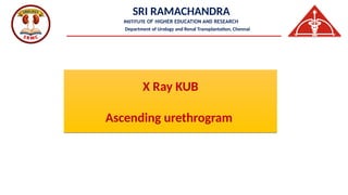 PLAIN XRAY KUB AUG MCU CLASS urology ppt | PPTX