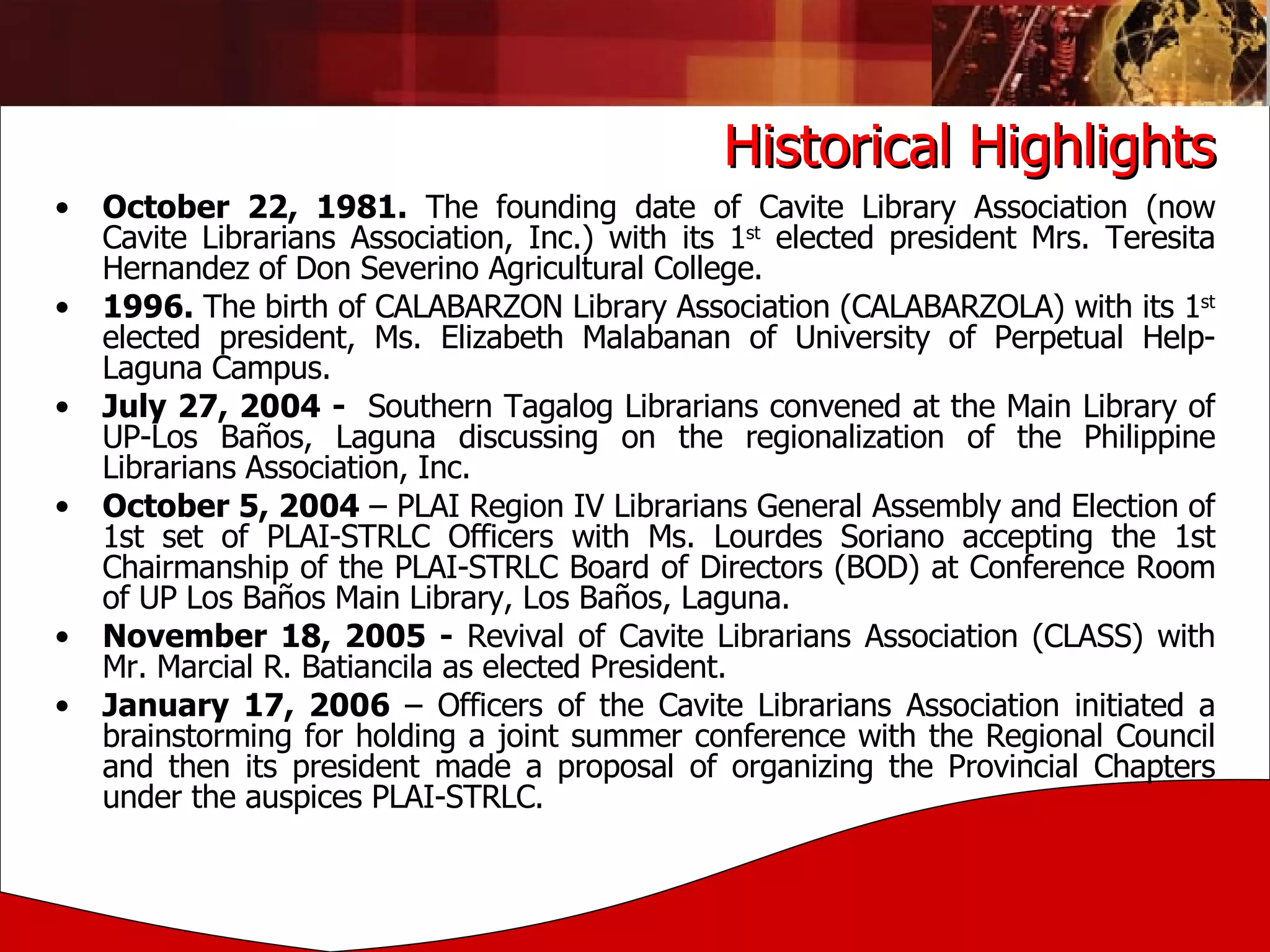 PLAI STRLC Provincial Chapters | PPT