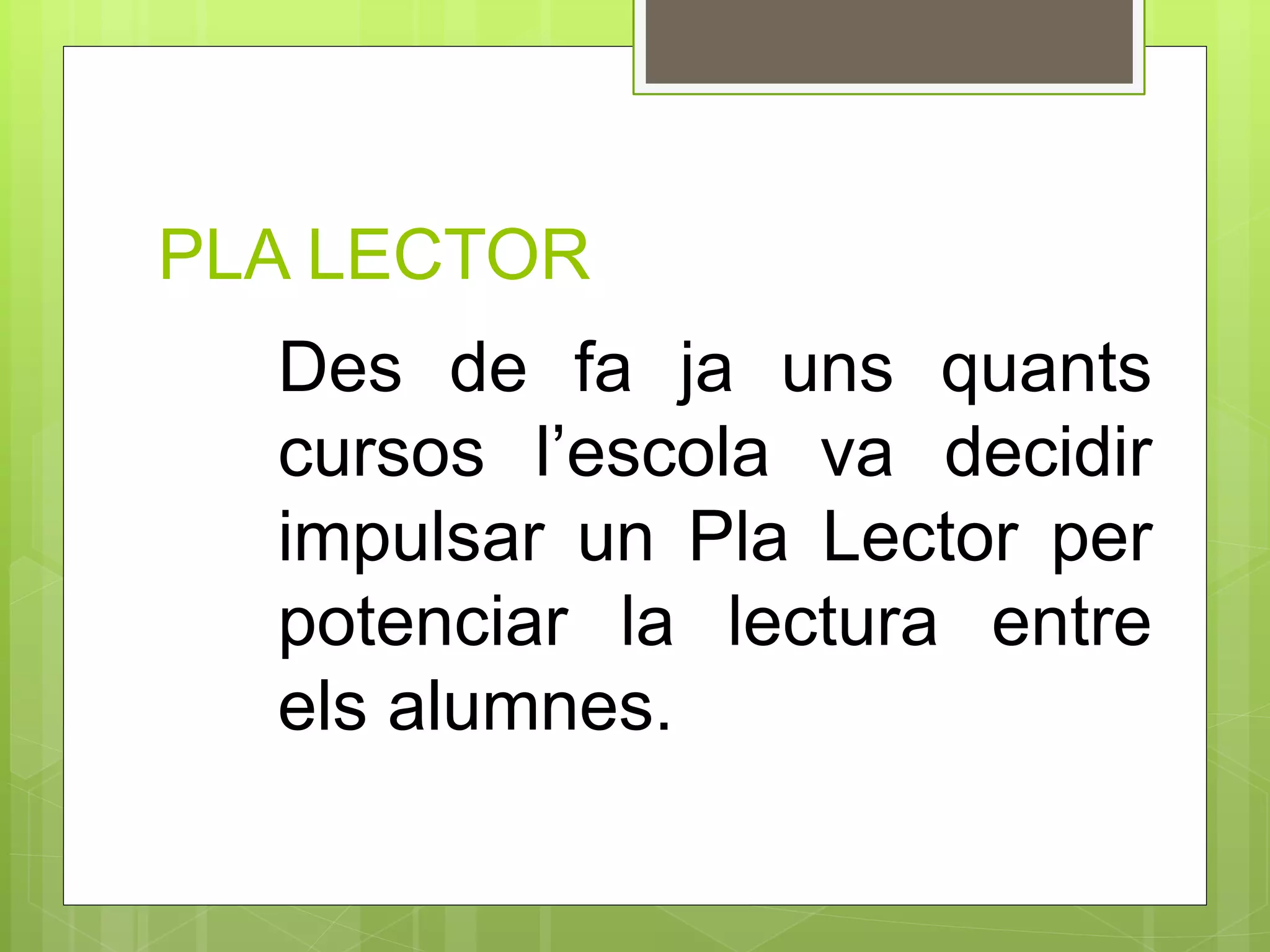Pla lector | PPTX