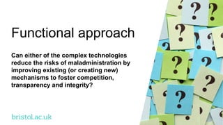 Procurement governance and complex technologies: a promising future? | PPT