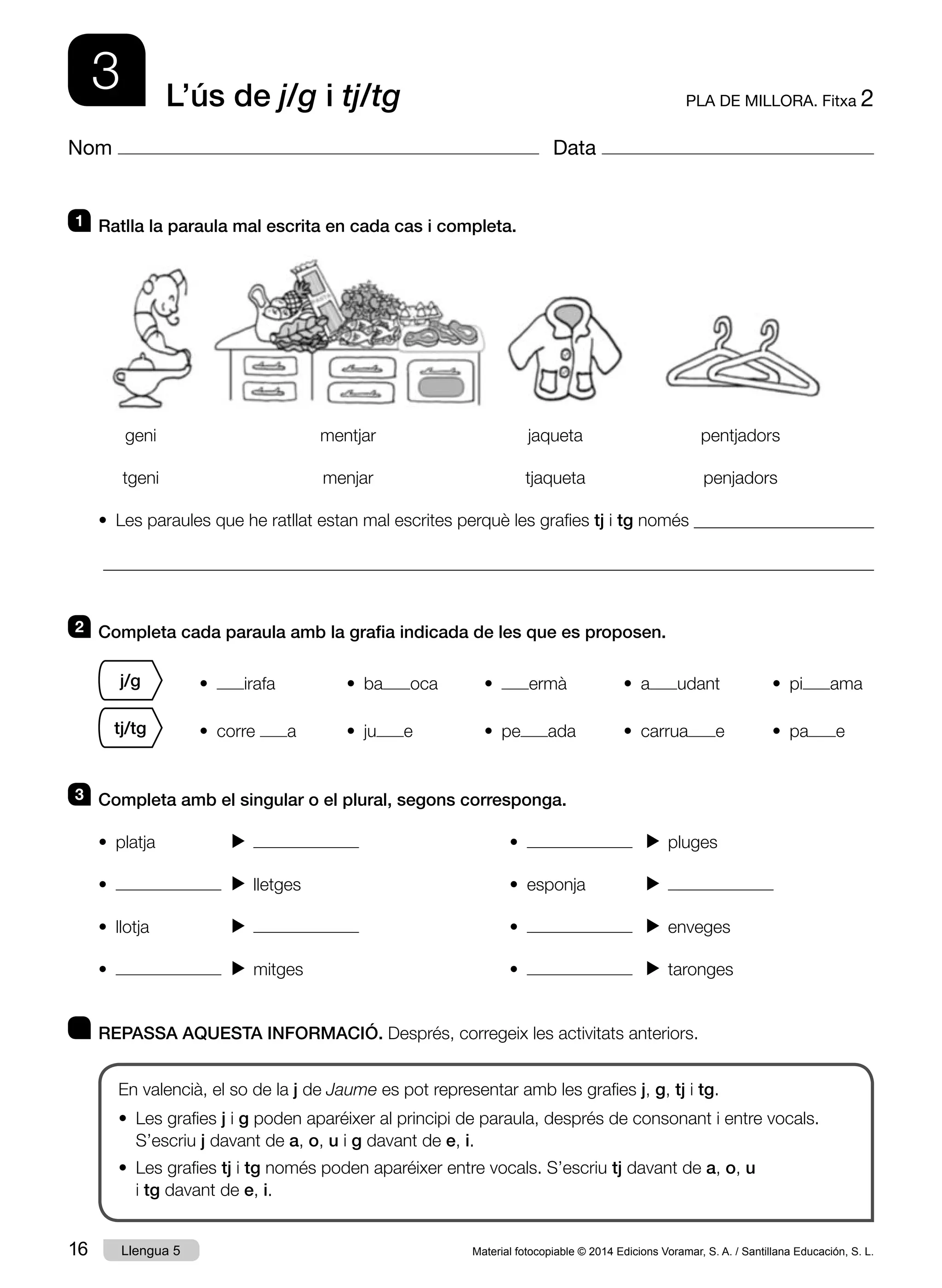 Pla millora Llengua 5 | PDF