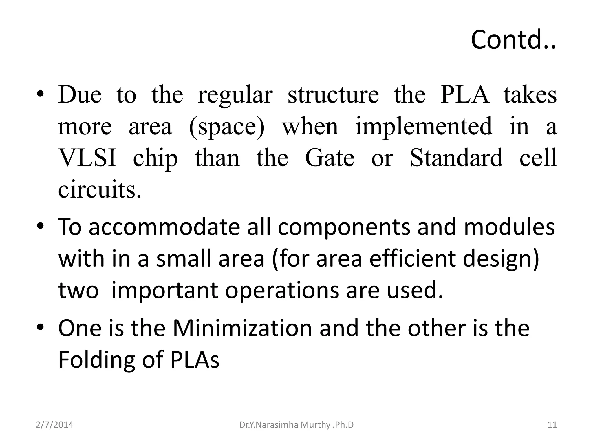 PLA Minimization -Testing | PPTX