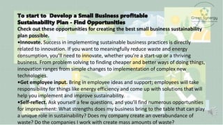 How to start to Develop a Small Business profitable Sustainability Plan ...