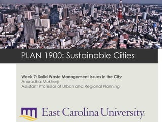 Sustainable Cities: Solid Waste Management | PPTX
