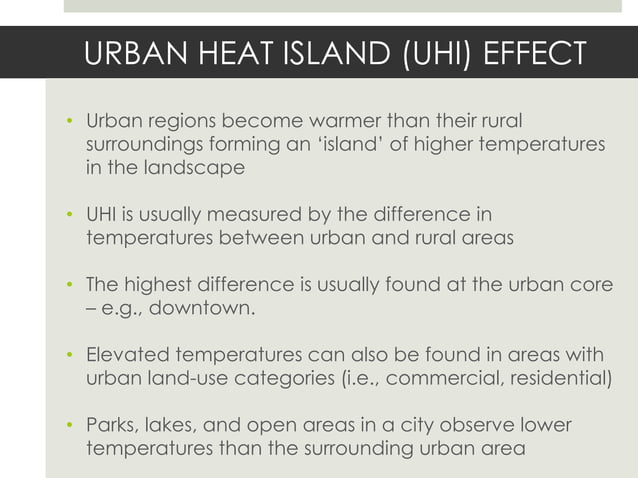 Sustainable Cities: Urban Heat Island Effect | PPTX | Indoor ...