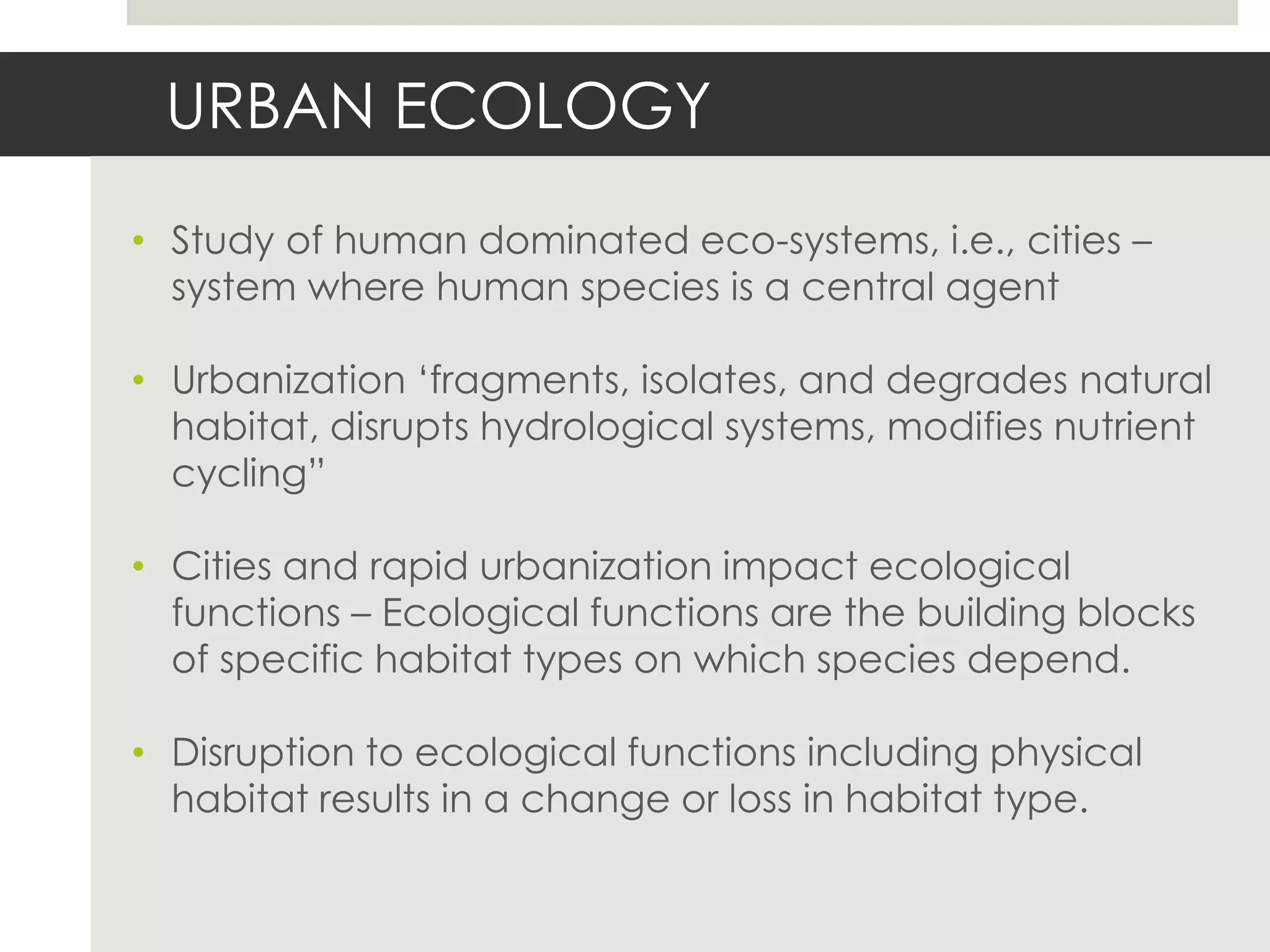 Sustainable Cities: Urban Ecology | PPTX