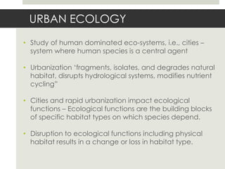 Sustainable Cities: Urban Ecology | PPTX