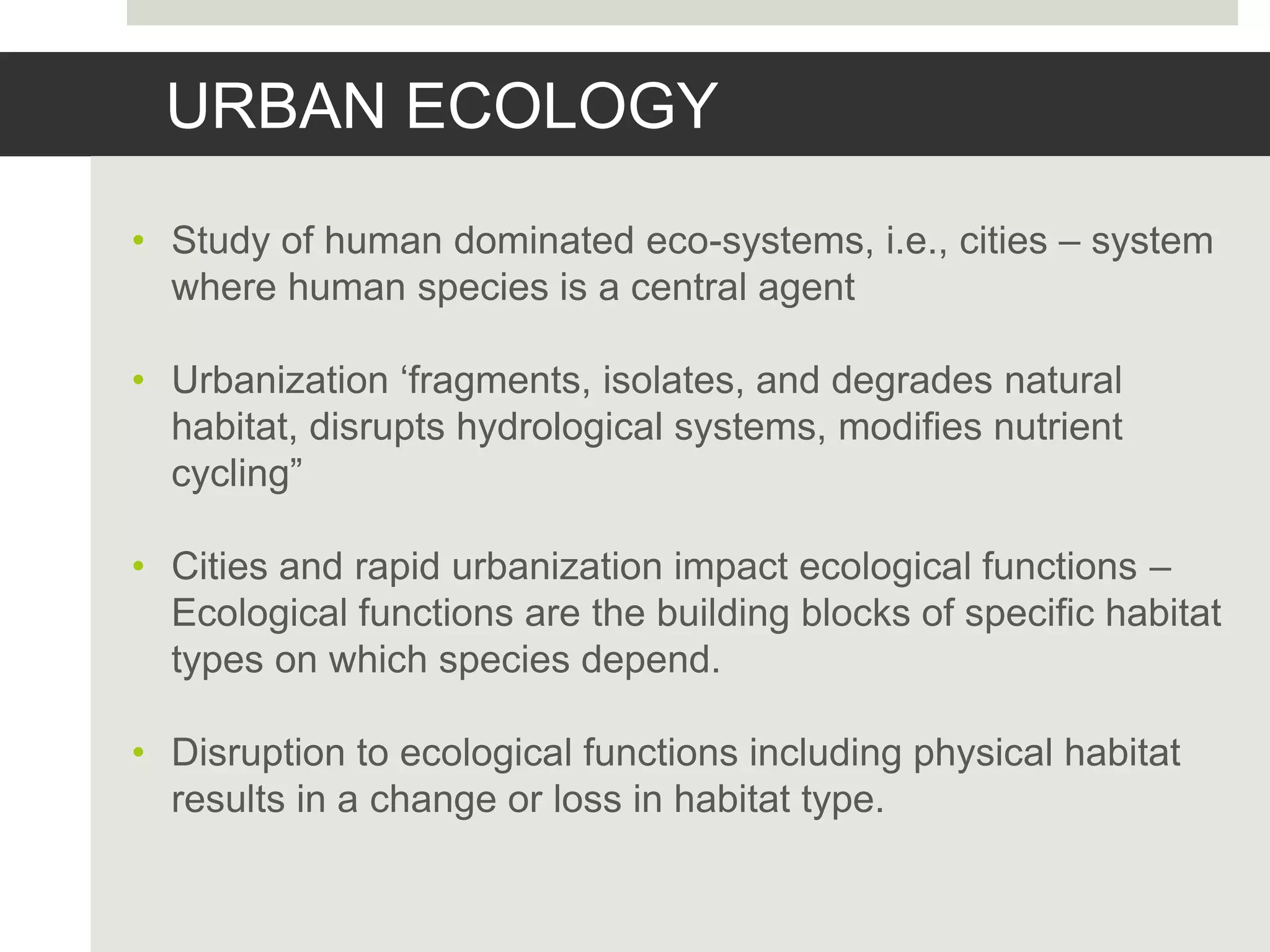 Sustainable Cities: Urban Ecology | PPTX