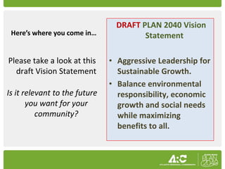 Plan 2040 Online Public Meeting #1: Vision and Goals | PPTX
