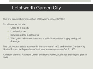 History & Theory of Planning: Garden Cities | PPTX