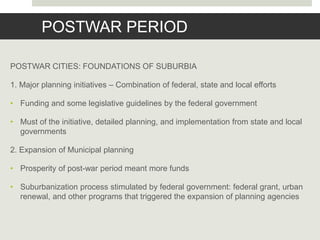 History & Theory of Planning: Fordism, Suburbanization, and Urban ...