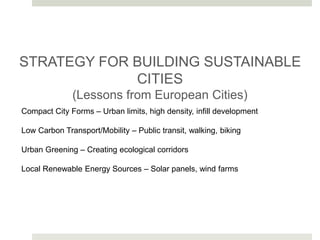 Urban Design: Sustainability & Resilience | PPTX