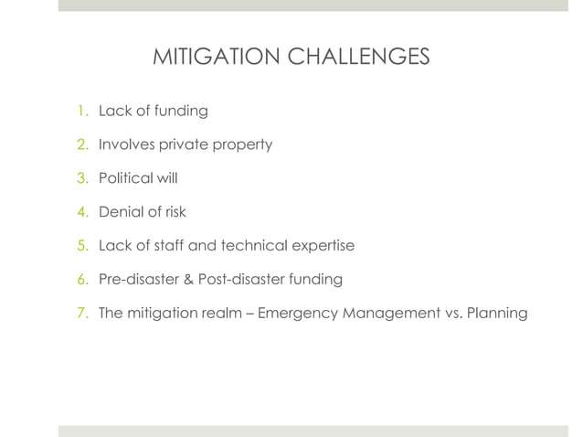 Emergency Management Planning - Mitigation | PPT
