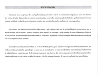 Plan accion tutorial 2 | PDF