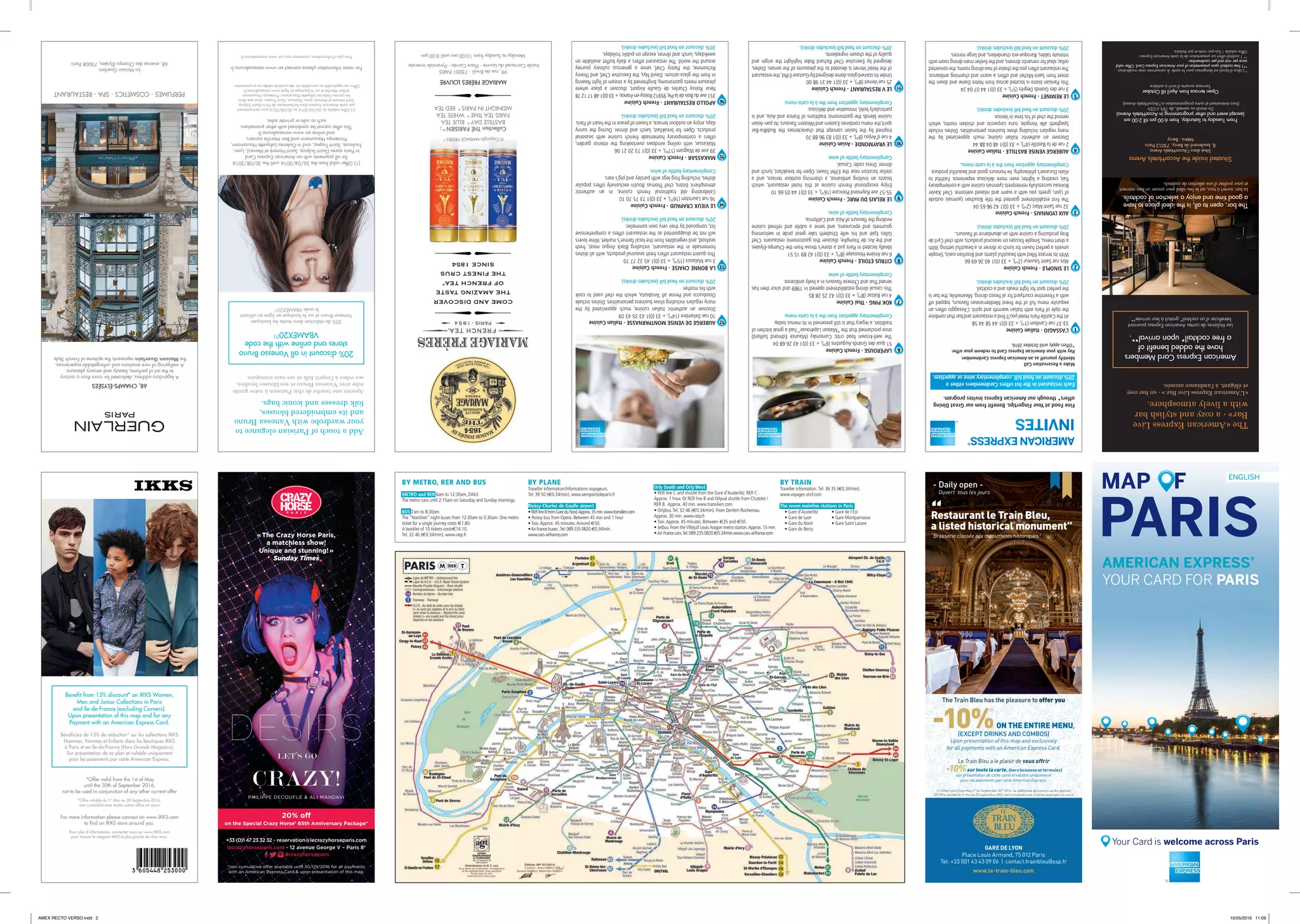 Plan American Express de Paris réalisé par Where Paris 2016 | PDF