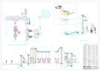 Plan and Elevation layout of Gypsum Powder Production Line – Drawing No ...