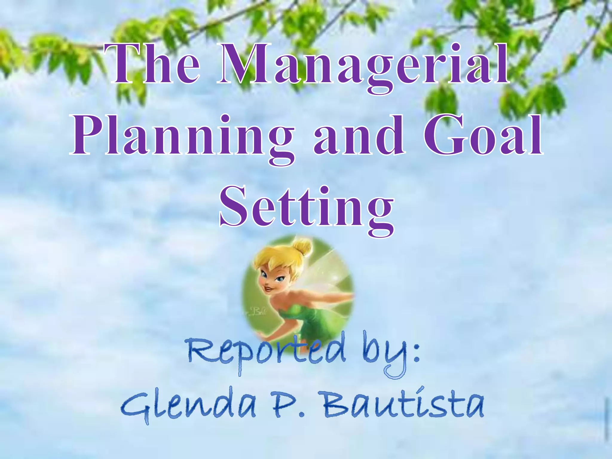 Plan and goal( Managerial Planning) | PPTX