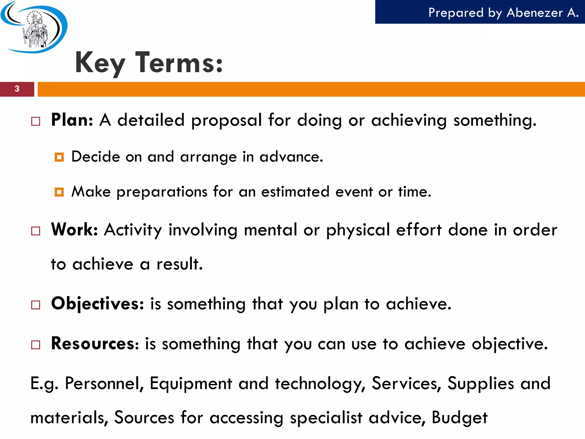Plan and organize work | PDF