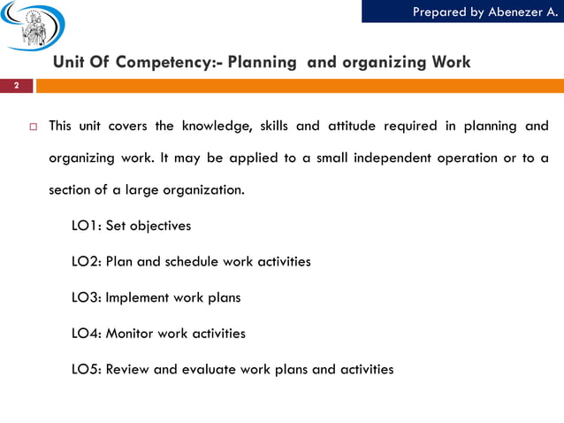 Plan and organize work | PDF