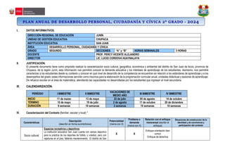 PLAN ANUAL DE DPCC 2° SAN JUAN JUNIN -2024 | DOCX