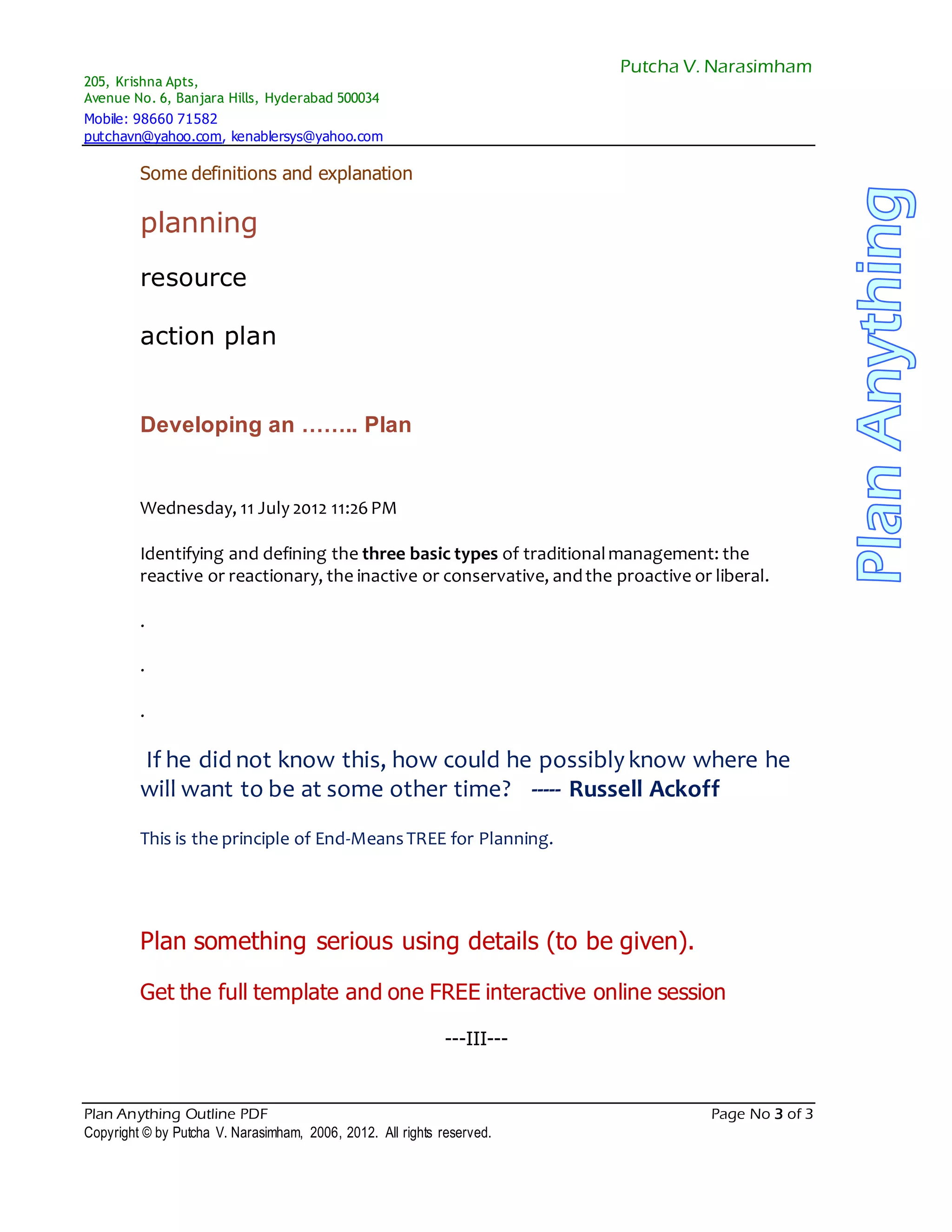 Plan Anything---OUTLINE | PDF