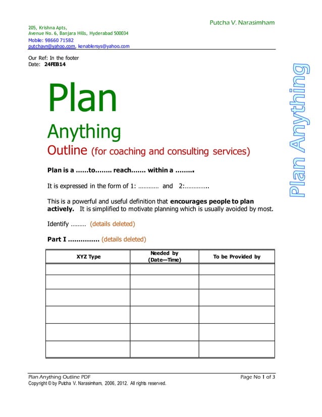 Plan Anything---OUTLINE | PDF