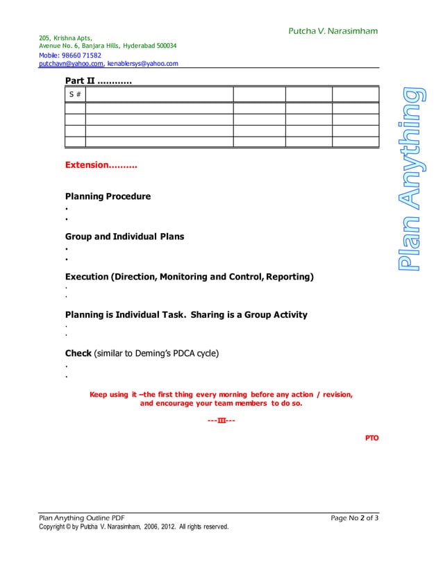 Plan Anything---OUTLINE | PDF