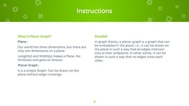 Planar graph( Algorithm and Application ) | PPTX | 3-D Graphics | Computer Software and Applications