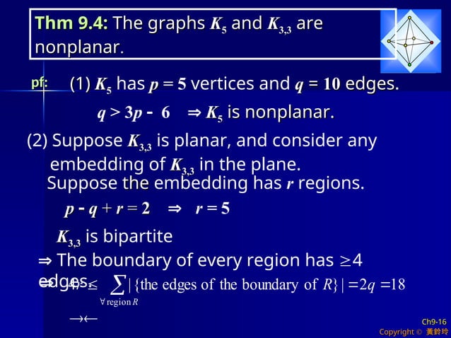 Planar Graphsppt For Computer Science And Engineering Ppt