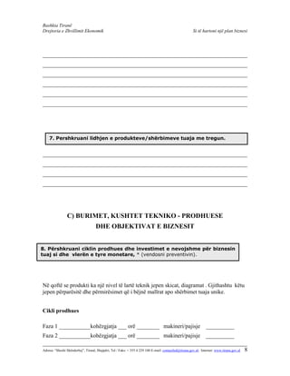 Plan biznesi | PDF